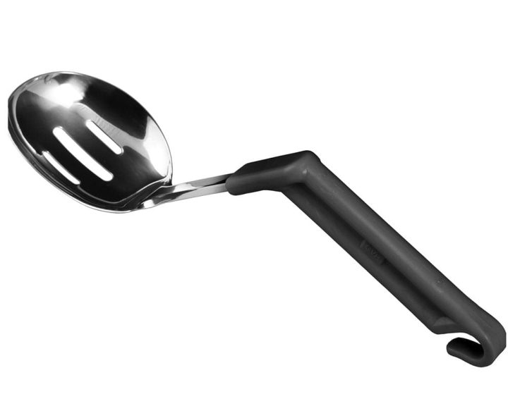 Ergonomische opscheplepel met sleuven 9cm - Patina - Koop online ...